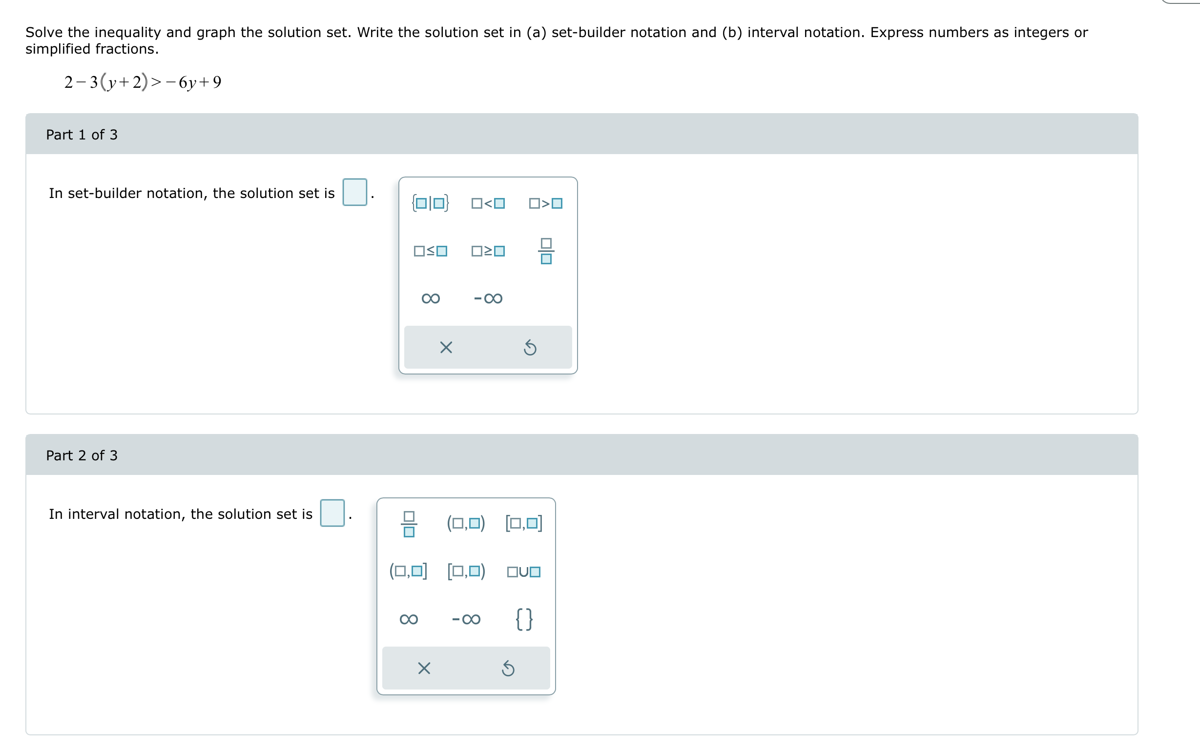 Solved Solve the inequality and graph the solution set. | Chegg.com