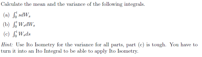 Solved Calculate the mean and the variance of the following | Chegg.com