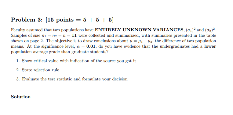Solved Problem 1: [15 points =5+5+5] Registrar's Office | Chegg.com