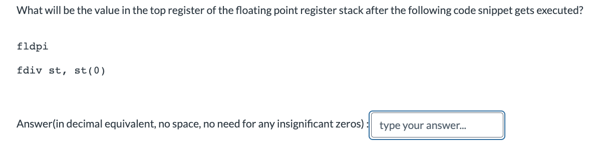 Solved What will be the value in the top register of the | Chegg.com