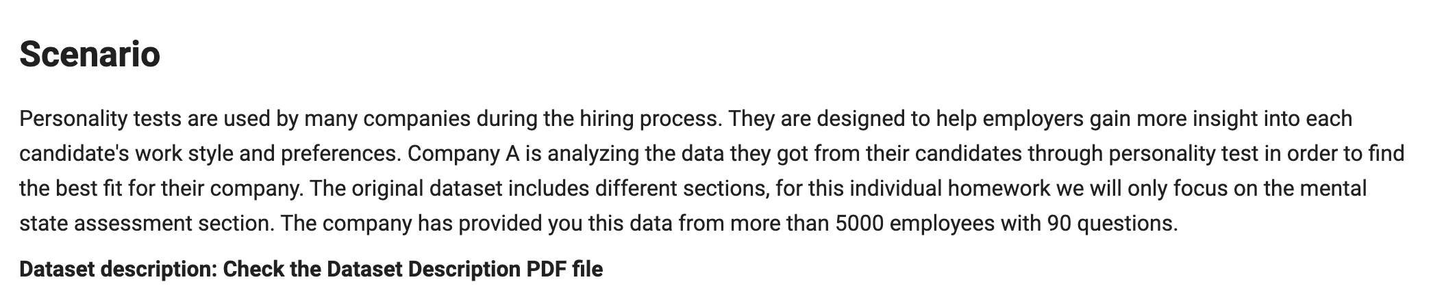 Scenario Personality tests are used by many companies | Chegg.com