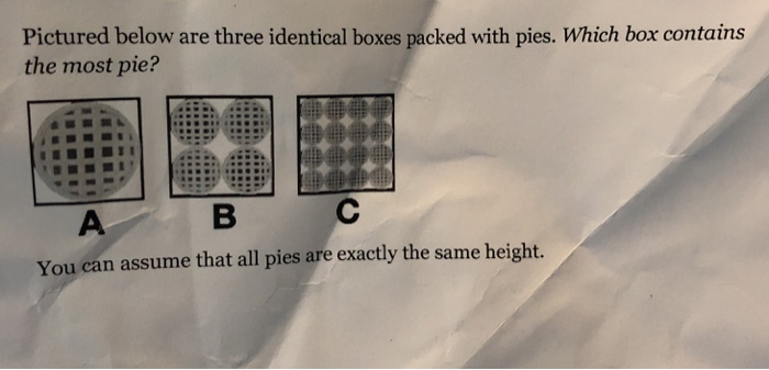 Solved Pictured below are three identical boxes packed with | Chegg.com