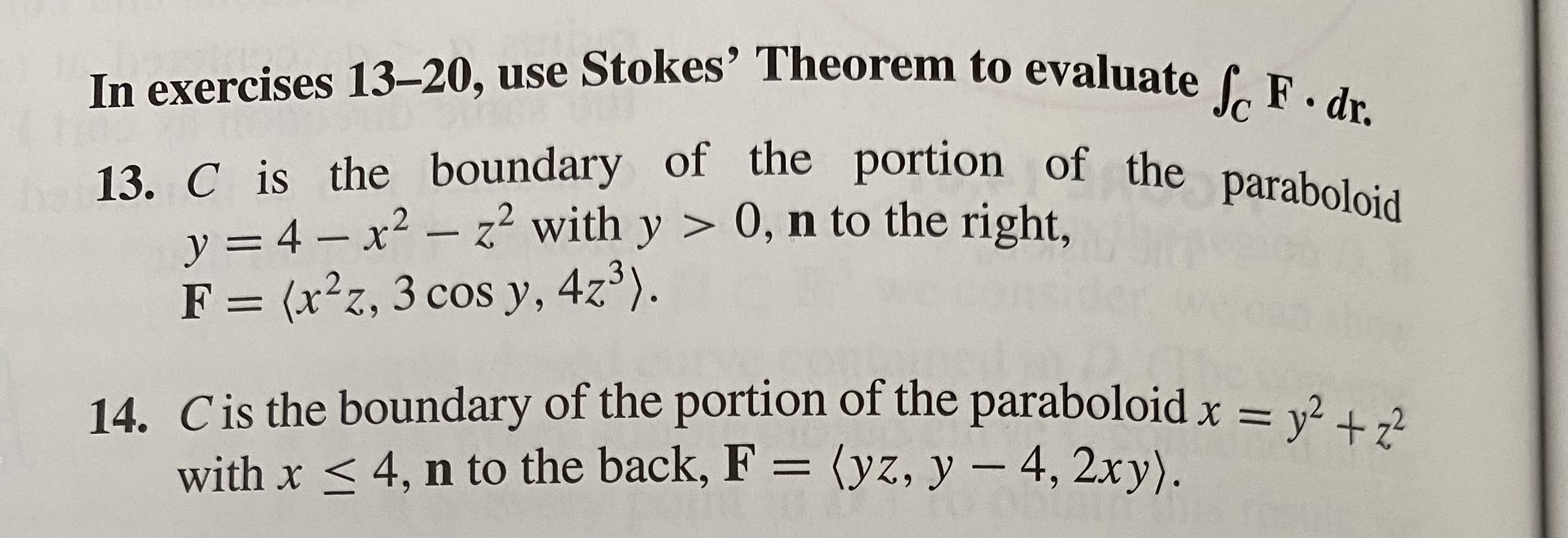 Solved In exercises 13-20, use Stokes' Theorem to evaluate | Chegg.com