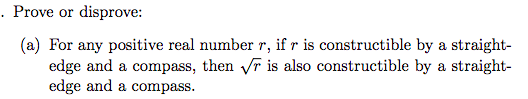 Solved Prove or disprove: (a) For any positive real number | Chegg.com