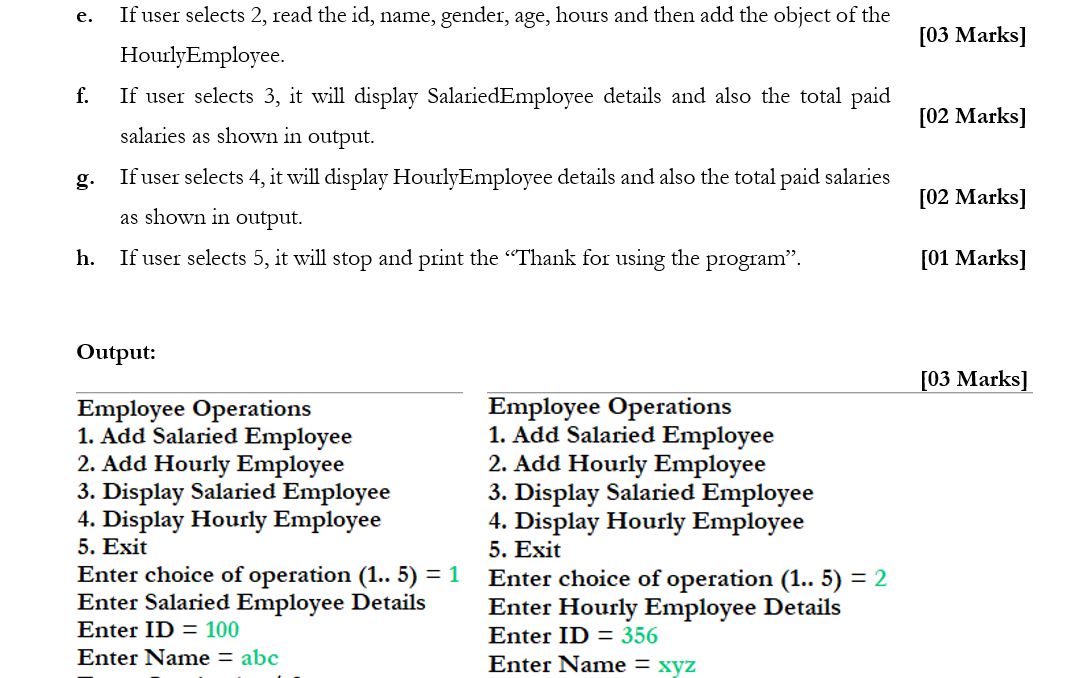 Solved 1. Write JAVA application as per class diagram and | Chegg.com