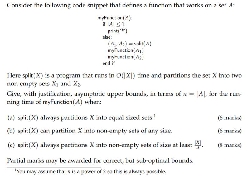 Solved Consider the following code snippet that defines a | Chegg.com