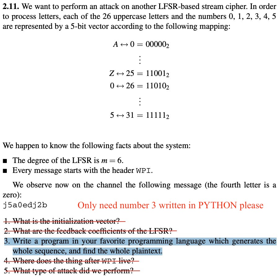 Solved 2.11. We want to perform an attack on another | Chegg.com