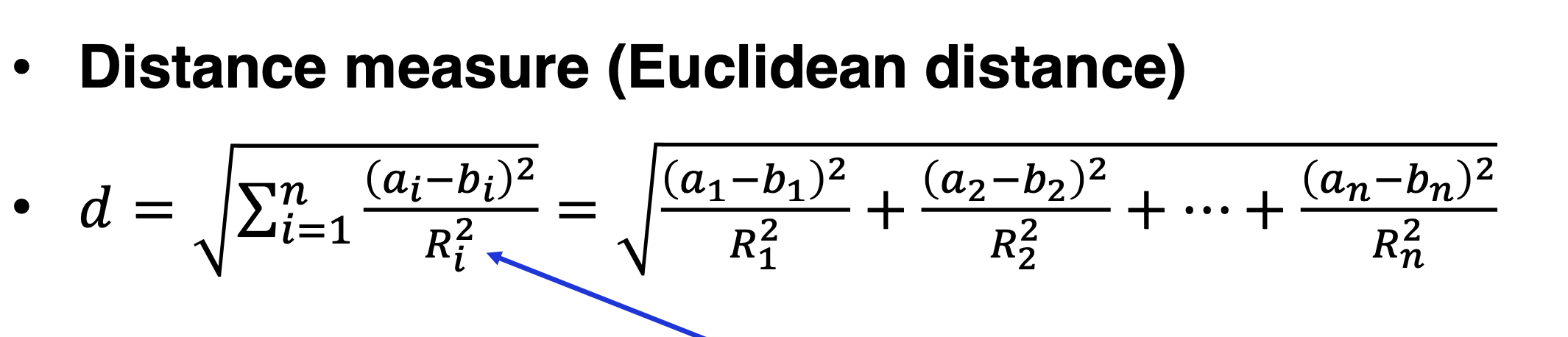 Solved • Distance measure (Euclidean distance) • d = Σ=1 | Chegg.com