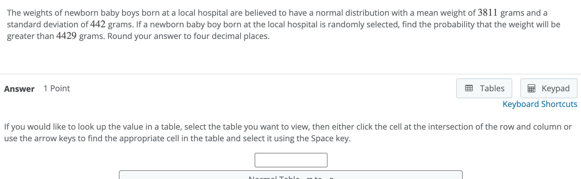 Solved The weights of newborn baby boys born at a local | Chegg.com