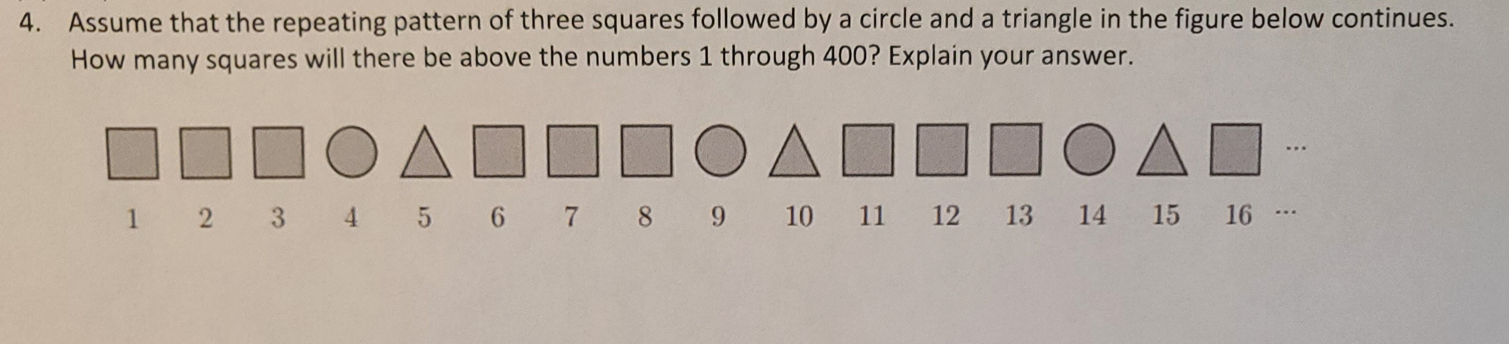 Solved Assume that the repeating pattern of three squares | Chegg.com