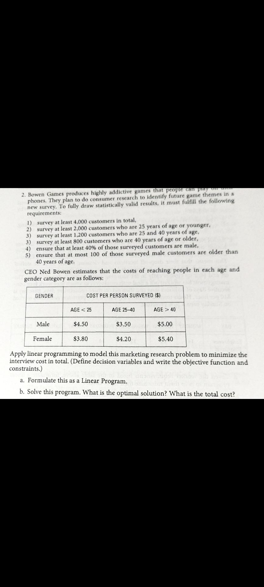 Solved Formulate the LP and create a spreadsheet model to | Chegg.com