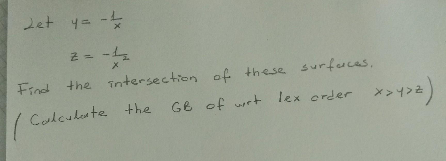 Solved lesson is COMPUTATİONAL ALGEBRAİC GEOMETRY | Chegg.com