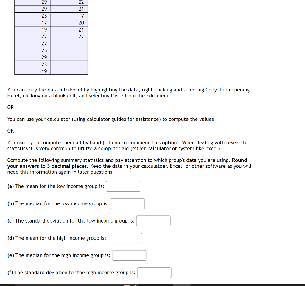 Solved FINDING MEASURES OF CENTER \& VARIANCE: T| imeters) | Chegg.com