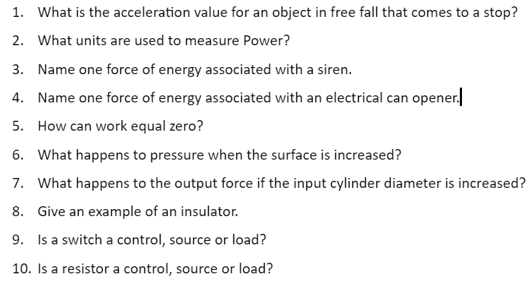 Solved What is the acceleration value for an object in free | Chegg.com