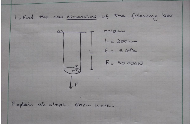 Solved 3. Find the reaction forces. Column is square with - | Chegg.com