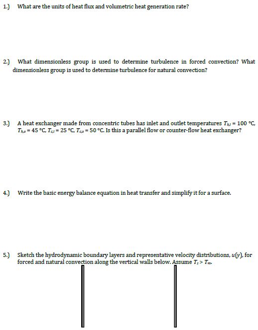 Solved 1.) What are the units of heat flux and volumetric | Chegg.com