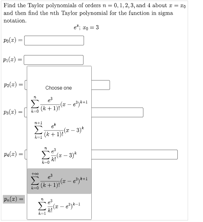 Solved Find the Taylor polynomials of orders n = 0,1,2, 3, | Chegg.com