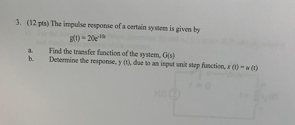 Solved 3. (12 pts) The impulse response of a certain system | Chegg.com