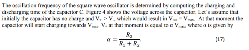 Solved The oscillation frequency of the square wave | Chegg.com