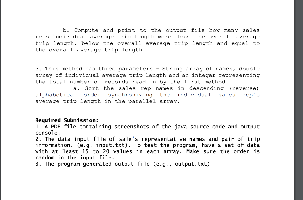 Solved Lab 4 Topic: Array and para71e] sort Write a complete | Chegg.com