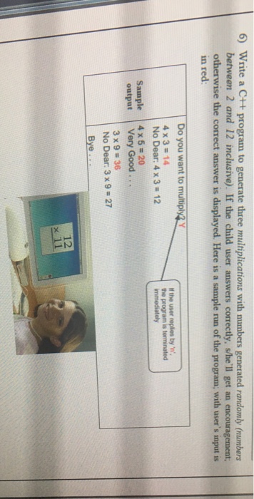 Solved Write A C Program To Generate Three Multiplications