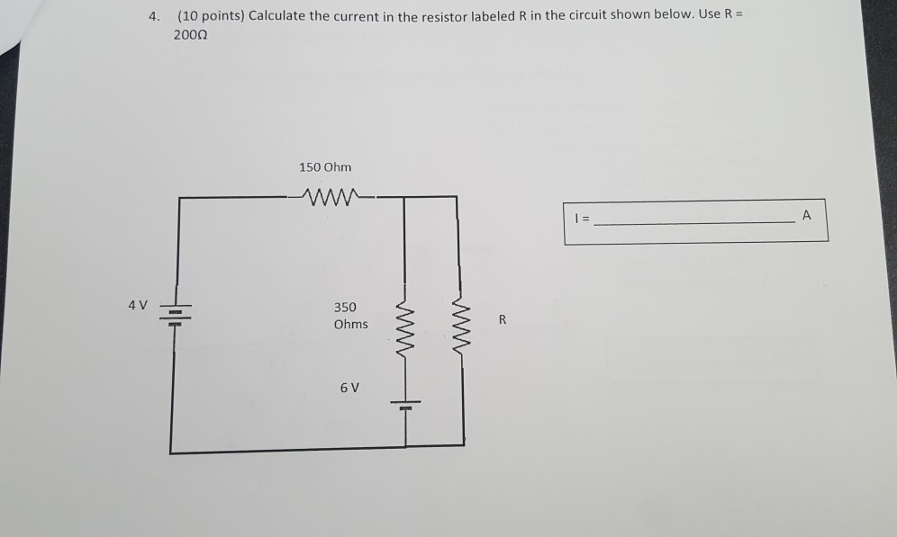 Solved (10 points) Calculate the current in the resistor | Chegg.com