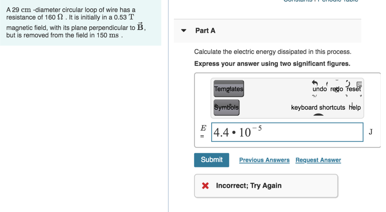 Solved A 29 cm -diameter circular loop of wire has a | Chegg.com
