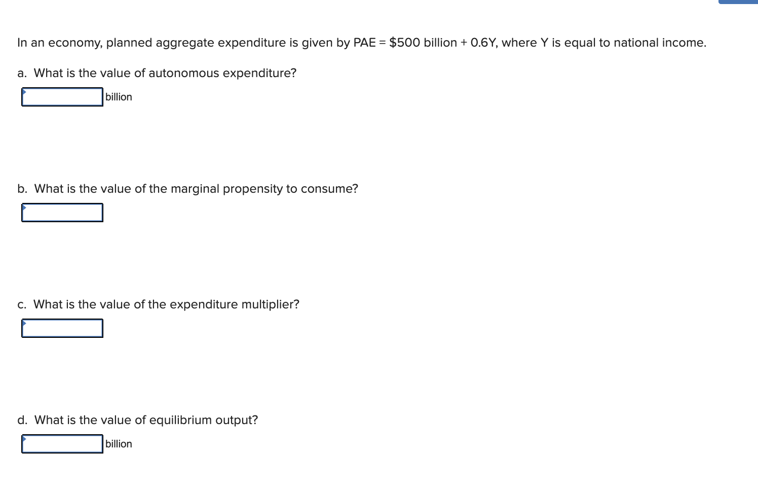 Solved In an economy, planned aggregate expenditure is given | Chegg.com