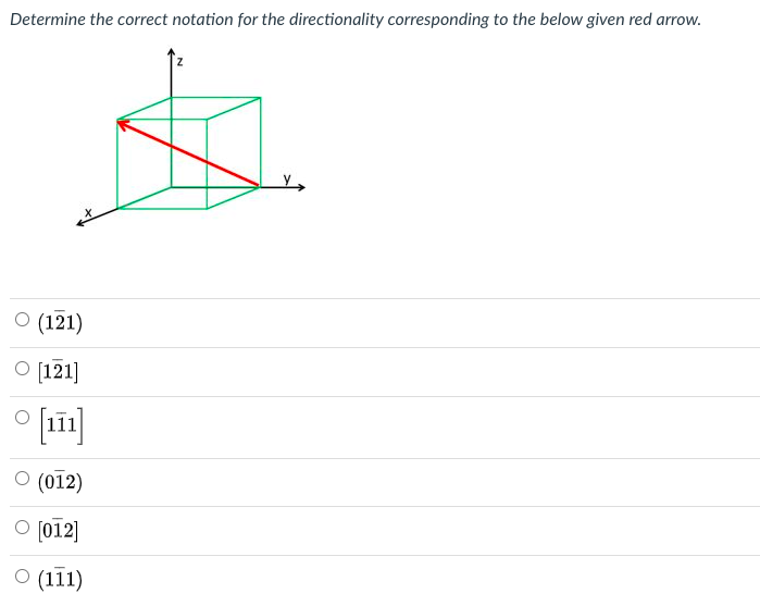 Solved Determine the correct notation for the directionality | Chegg.com