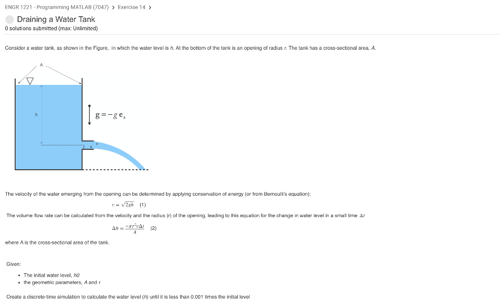 Solved Engr 1221 Programming Matlab 7047 Exercise 14 9220