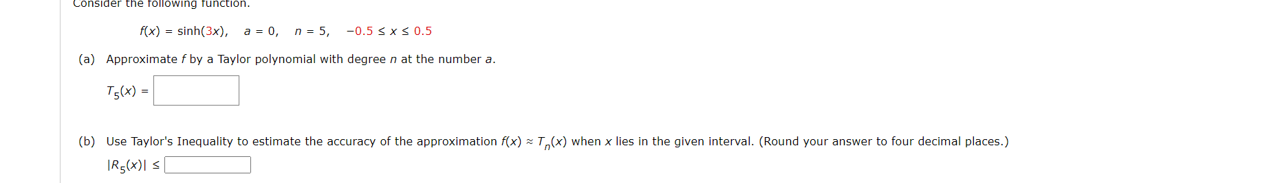 Solved Consider the following | Chegg.com