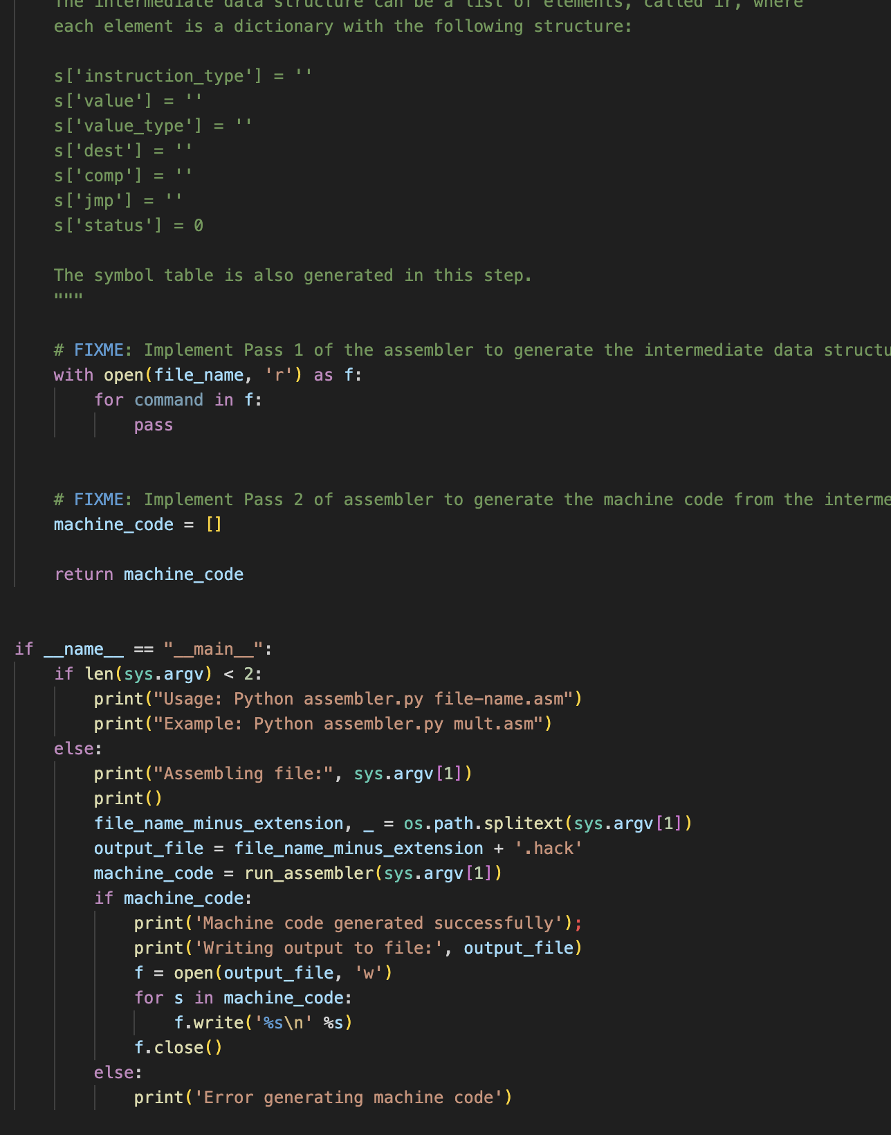 Solved I need help writing Python code that converts hack | Chegg.com