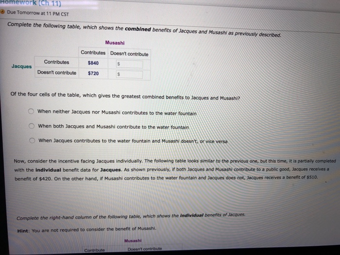 Solved Homework (Ch 11) Due Tomorrow at 11 PM CST Attempts: | Chegg.com Solved Homework (Ch 11) Due Tomorrow at 11 PM CST Attempts: | Chegg.com