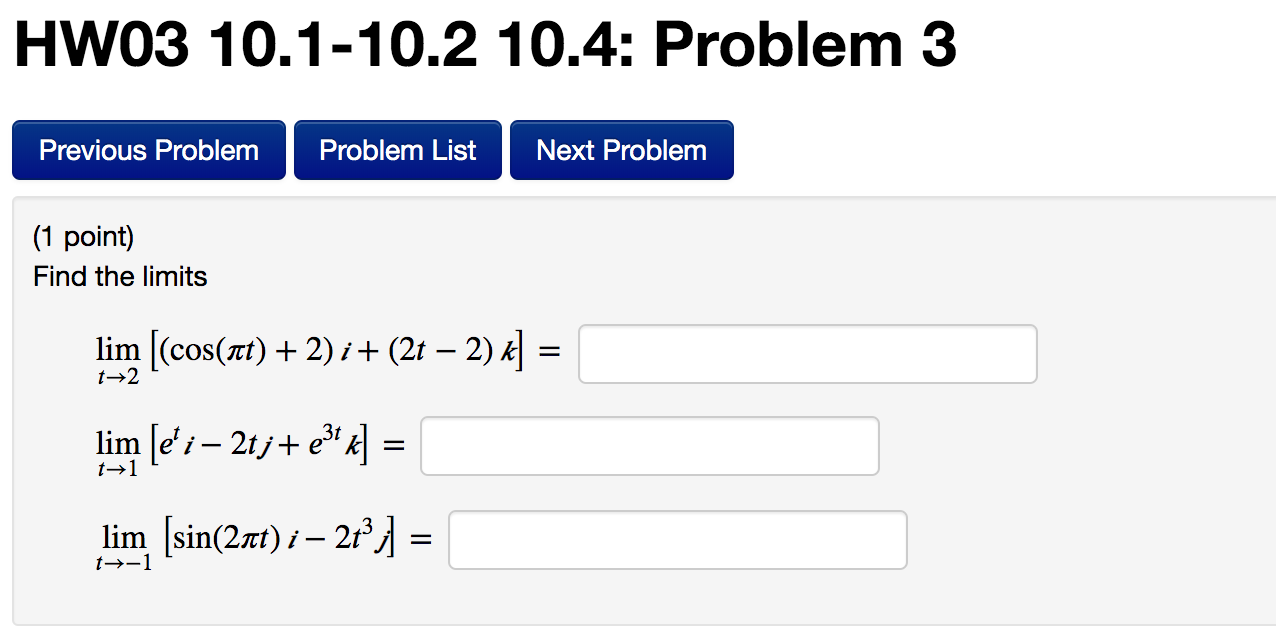 Solved HW03 10.1-10.2 10.4: Problem 3 Previous Problem | Chegg.com