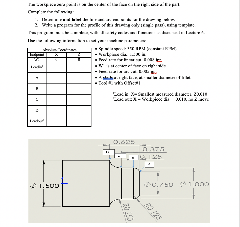 Solved The workpiece zero point is on the center of the face | Chegg.com