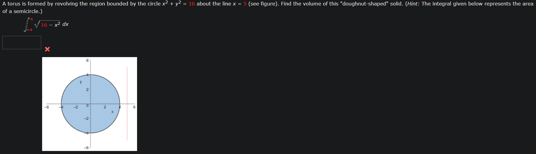 Solved A torus is formed by revolving the region bounded by | Chegg.com