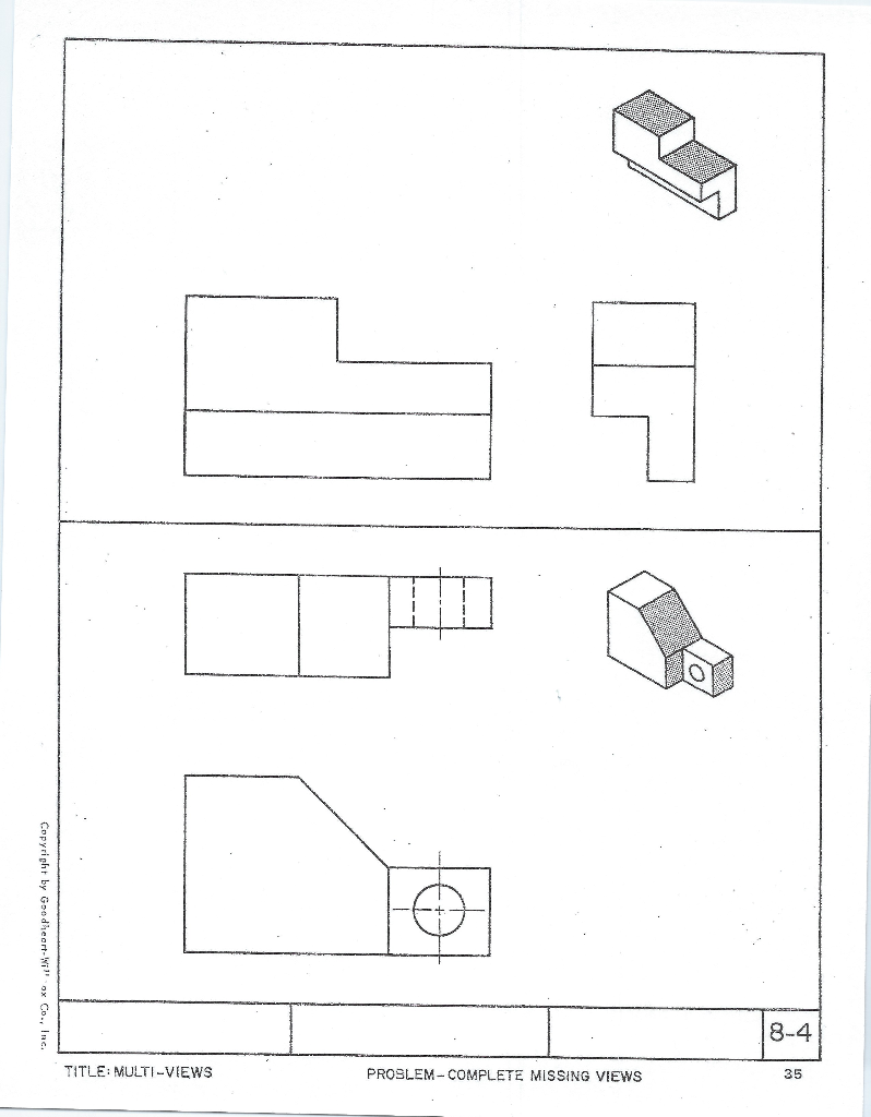 Solved Orthographic Drawing Directions 1. Label Views - what | Chegg.com
