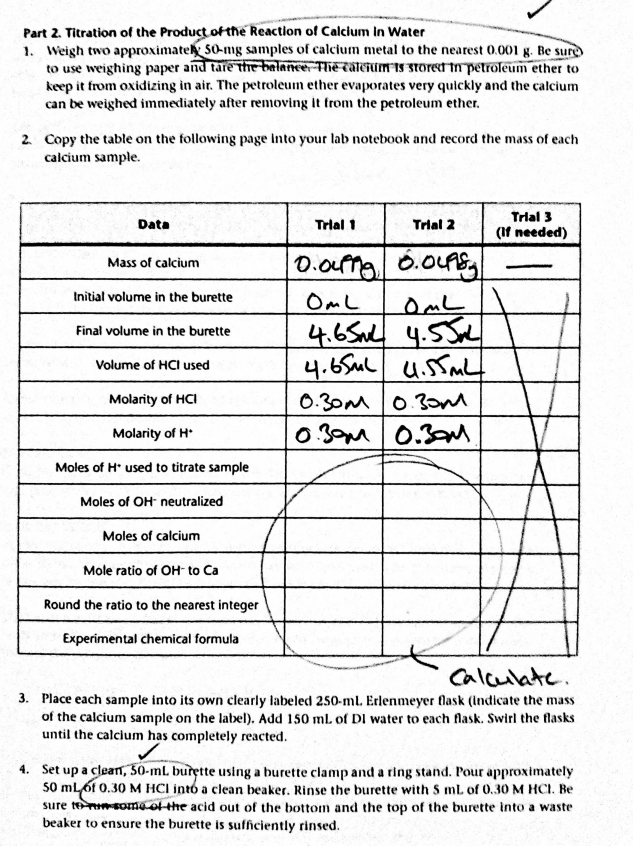 Solved Based on the steps and given information, fill in the | Chegg.com