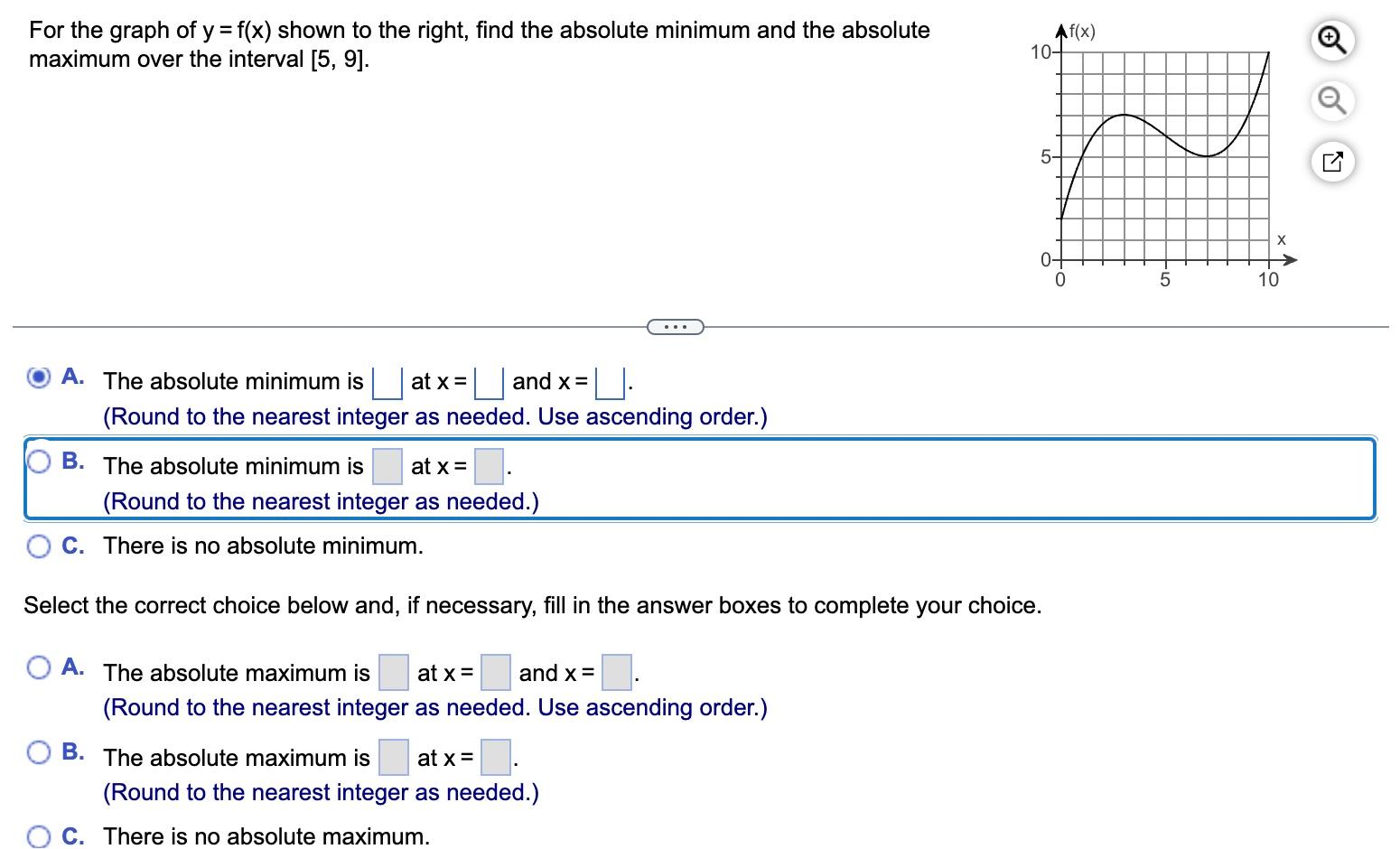 [Solved]: For the graph of ( y=f(x) ) shown to the right