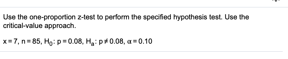 Solved " Use the one-proportion z-test to perform the | Chegg.com