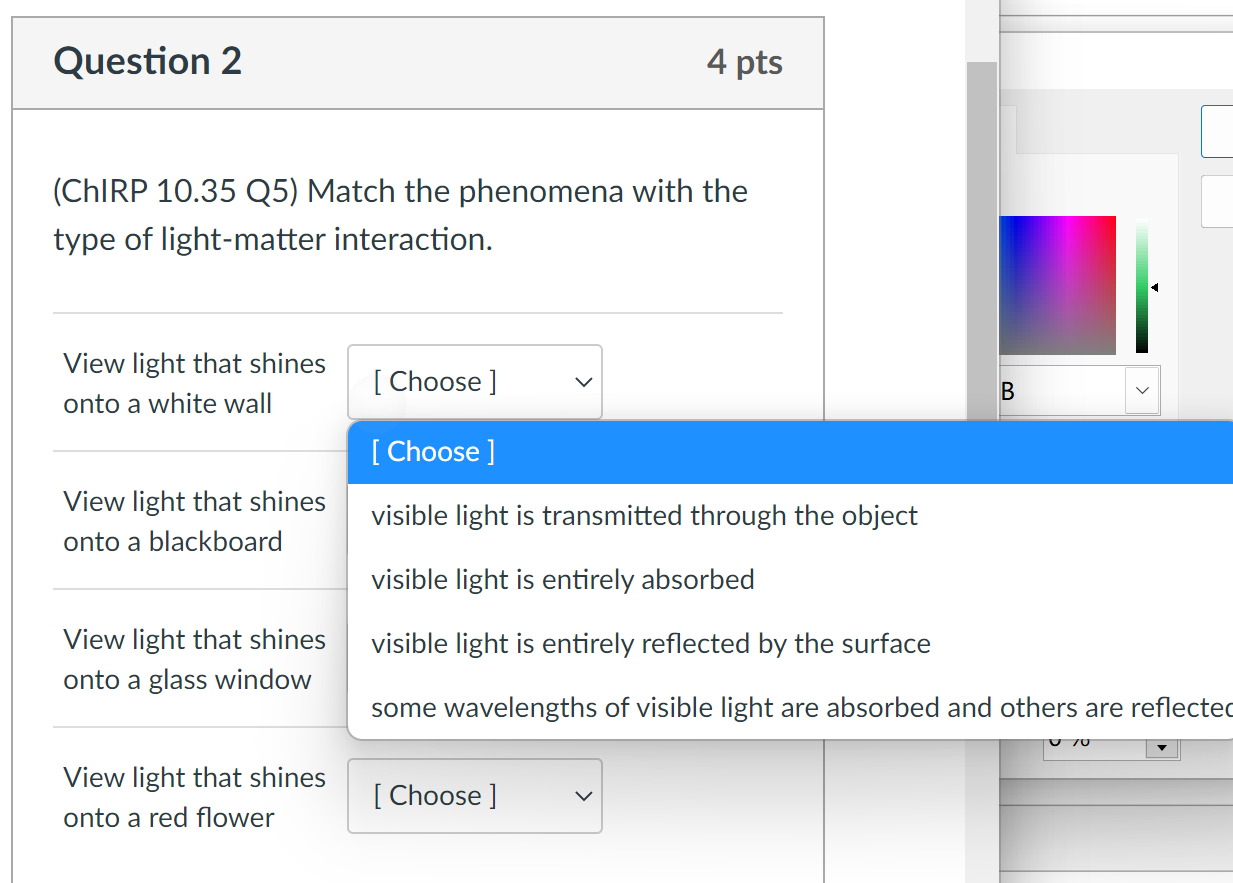 Solved (ChIRP 10.35 Q5) Match the phenomena with the type of | Chegg.com