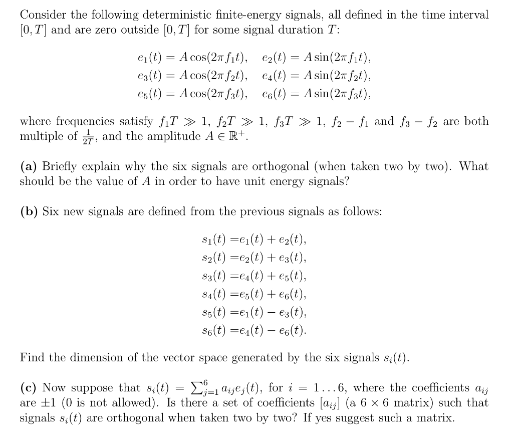 Consider the following deterministic finite-energy | Chegg.com