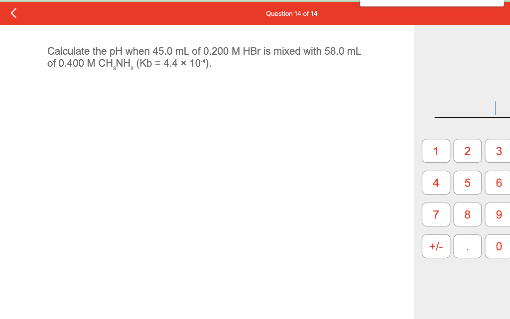 Solved Calculate the pH when 45.0 mL of 0.200MHBr is mixed | Chegg.com