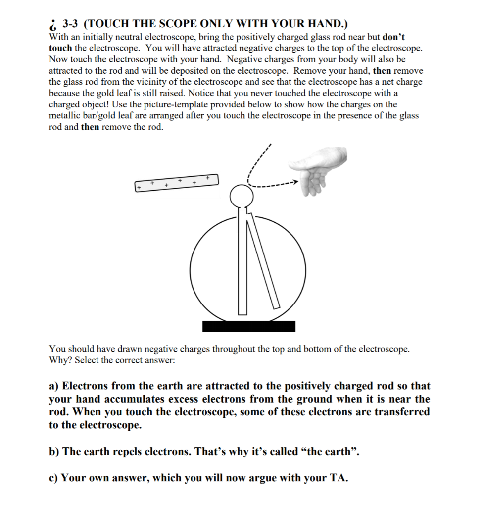 Solved ¿ 3-3 (TOUCH THE SCOPE ONLY WITH YOUR HAND.) With an | Chegg.com