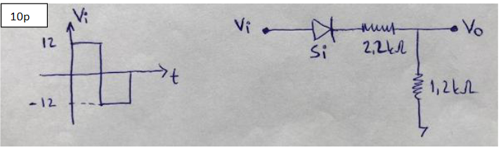 Solved Plot the output signal Vo for the input signal Vi | Chegg.com