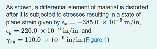 Solved As shown, a differential element of material is | Chegg.com