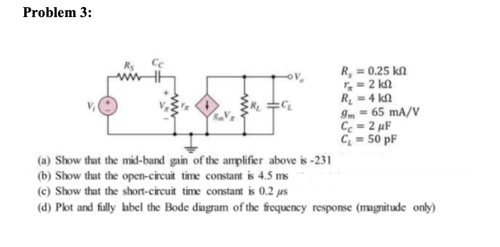Solved The midband voltage gain of a common-source MOSFET | Chegg.com