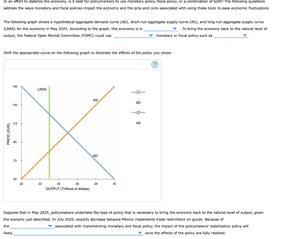 Solved In an effort to stabilize the economy, is it best for | Chegg.com