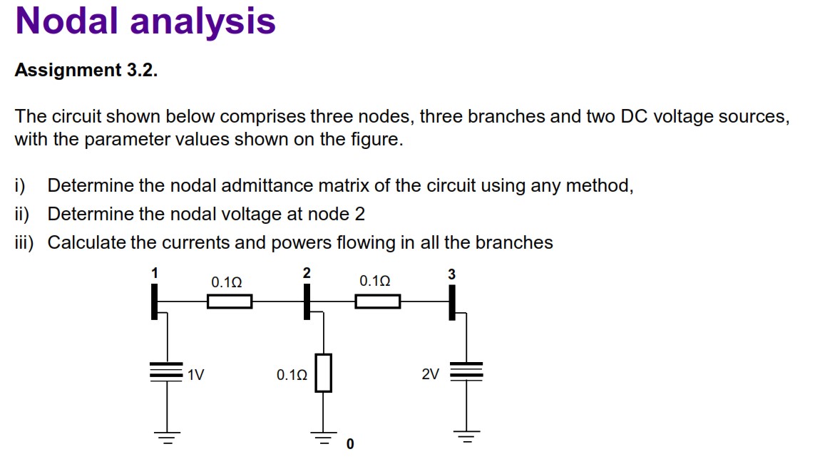Solved The circuit shown below comprises three nodes, three | Chegg.com