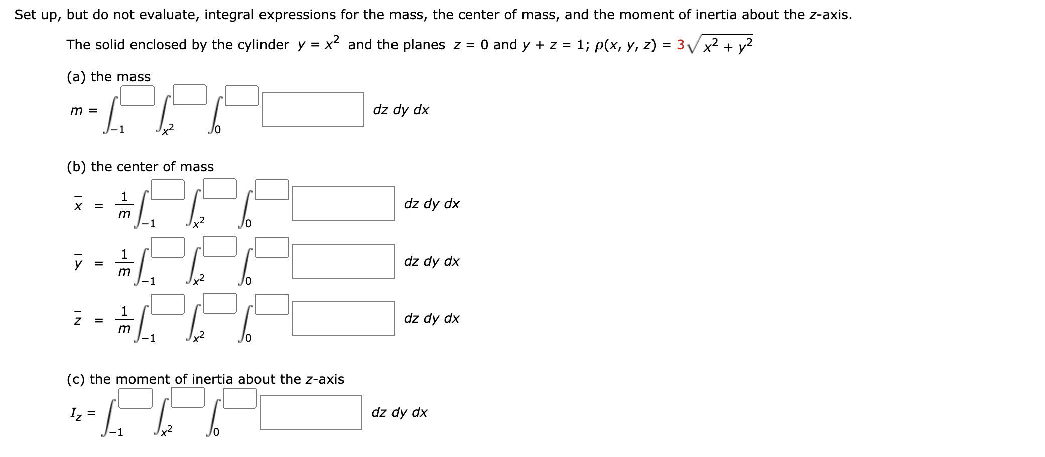 Solved Set up, but do not evaluate, integral expressions for | Chegg.com